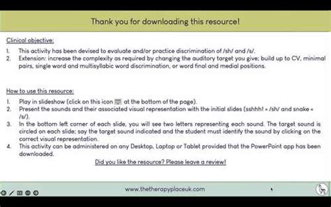 Shs Auditory Discrimination Palatal Fronting Interactive Ppt Game