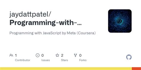 Github Jaydattpatelprogramming With Javascript By Meta Coursera Programming With Javascript
