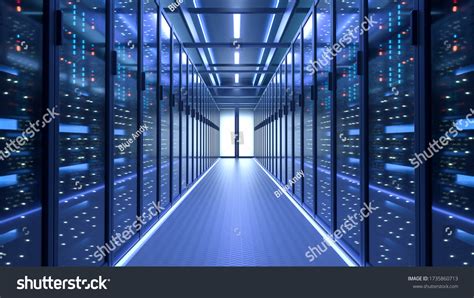 랙 서버와 슈퍼컴퓨터 현대 통신 인공 스톡 일러스트 1735860713 Shutterstock