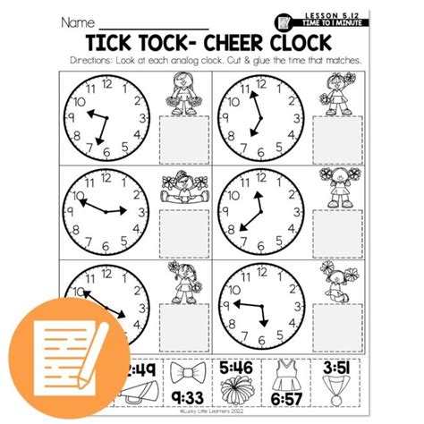 Lucky To Learn Math Lesson 512 Time To 1 Minute Independent