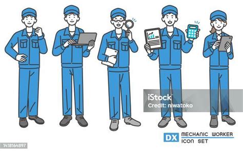 Dx 아키텍처 It 물류 Dx 컨설팅 세트로 작업이 더욱 효율적이 된 근로자의 벡터 일러스트 레이 션 자료 일러스트레이션에 대한 스톡 벡터 아트 및 기타 이미지 Istock