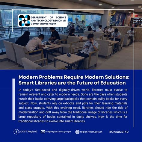 Modern Problems Require Modern Solutions Smart Libraries Are The Future Of Education Dost Vii