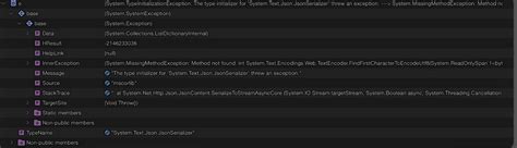 Systemtextjson Throws Exception After Updating To Latest Vs · Issue 10912 · Xamarinxamarin
