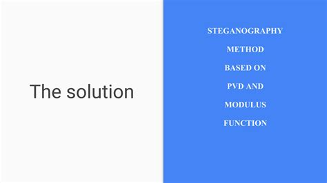 Image Steganography Method Based On Pvd And Modulus Function Ppt