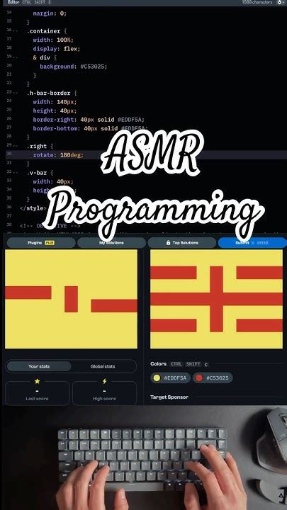 Css Battle 21st May Asmr Coding Keyboard Only Coding Asmr Cssbattle