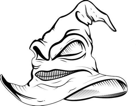 Premium Vector Ghost Hat Line Art Illustration