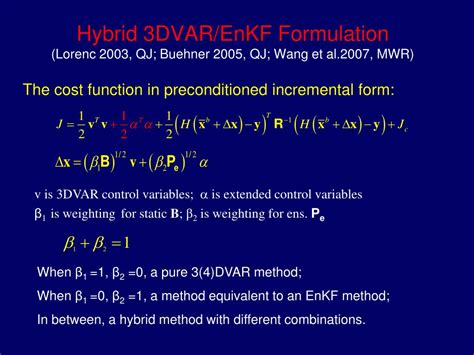 Ppt Some Osses On Assimilation Of Radar Data With A Hybrid 3dvar Enkf Method Powerpoint