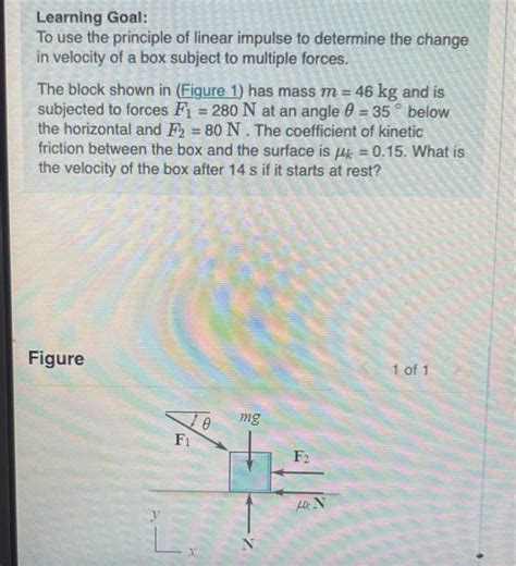 Solved Learning Goal To Use The Principle Of Linear Impulse