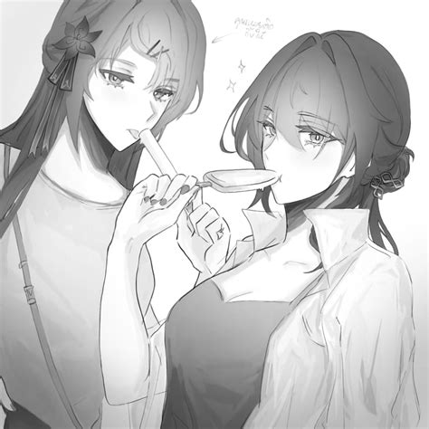 Ruan Mei And Herta Honkai And 1 More Drawn By Aae2o9 Danbooru