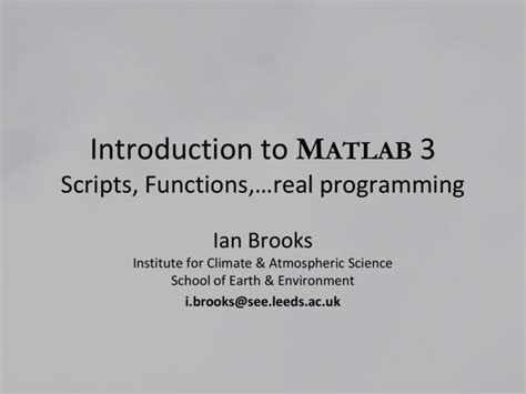 Introduction To Matlab 2 Graphics And Functions