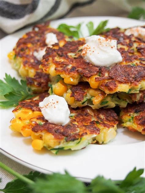 Zucchini Corn Fritters Carolines Cooking
