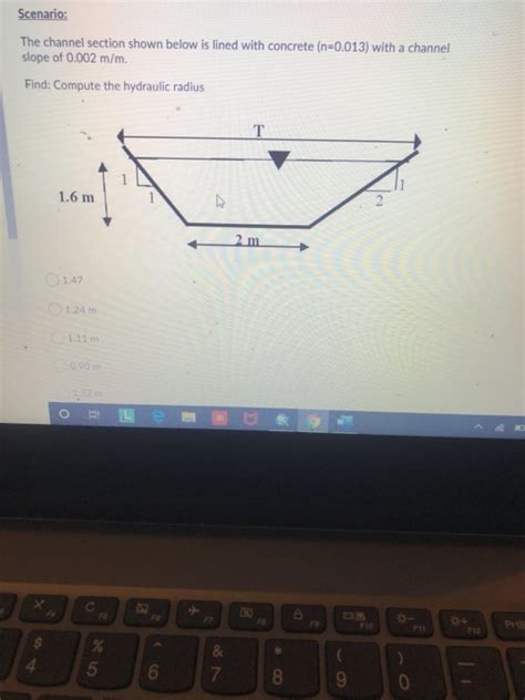Solved Scenario The Channel Section Shown Below Is Lined Chegg Com