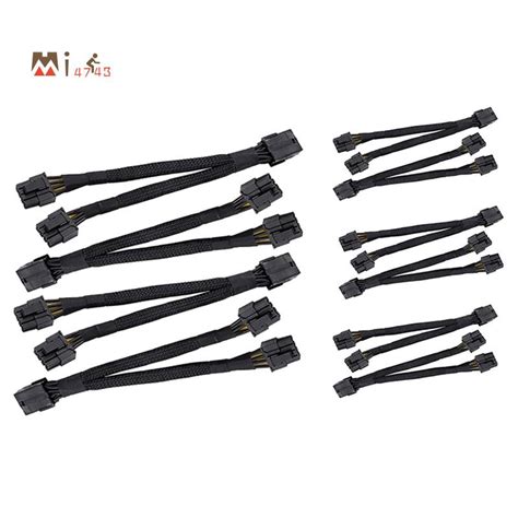 การ์ดจอ 8pin Pci E Pci Express Gpu Vga 8 Pin Female To Dual Gpu 8 6 2