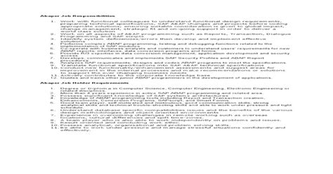 Download Pdf Abap Responsibilities And Roles