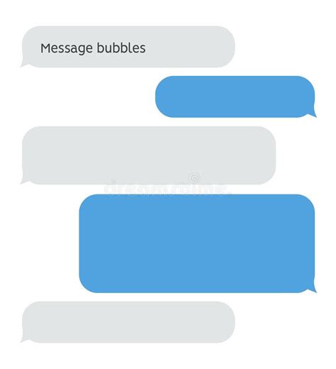 Chat Text Box Empty Messages Template Vector Dialig Interface Stock