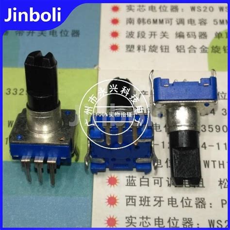 5pcs 24 Position 12 Pulses 360 Degree Rotary Encoder Ec11 3 Pin Half Shaft Length 15mm Without