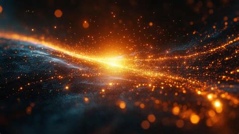 Vibrant Quantum Field With Dynamic Light Rays Interaction Stock Illustration Illustration Of