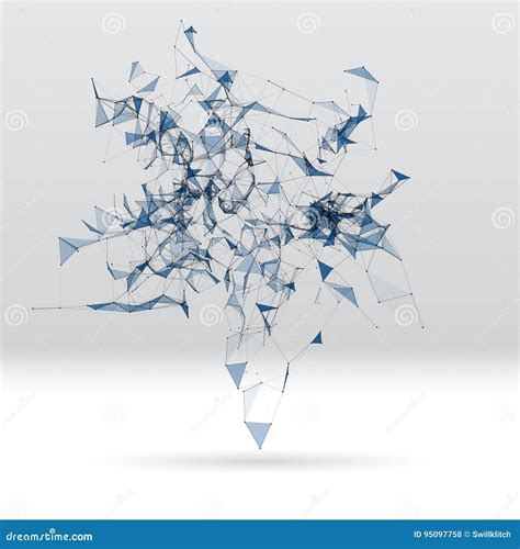 Abstract Background With Dotted Grid Stock Vector Illustration Of Communication Chemistry