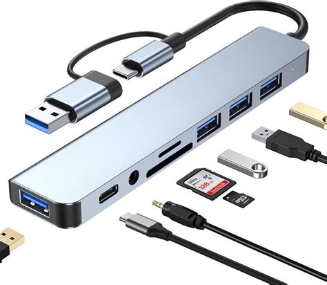 Amazon Com Usb C Hub Usb Hub Vienon Aluminum In Usb Splitter With X Usb X Usb