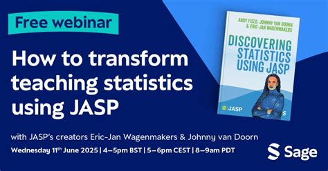 Free Webinar How To Transform Teaching Statistics Using Jasp On June