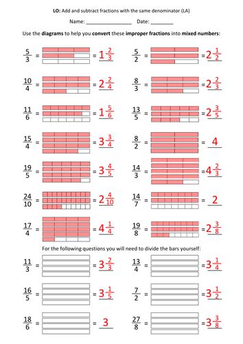 Year 4 Adding And Subtracting Fractions Lesson 2 Teaching Resources