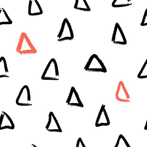 Premium Photo Abstract Simple Geometric Seamless Pattern With Triangles Painted With Brush