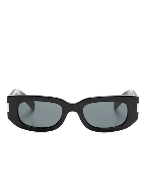 Saint Laurent Eyewear Sl 697 Rectangle Shape Sunglasses Black Farfetch