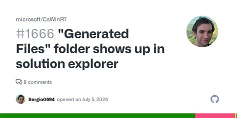 Generated Files Folder Shows Up In Solution Explorer · Issue 1666