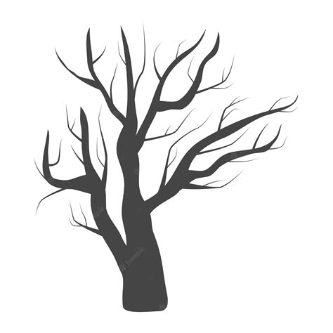 마른 나무 벡터 일러스트 레이 션 프리미엄 벡터