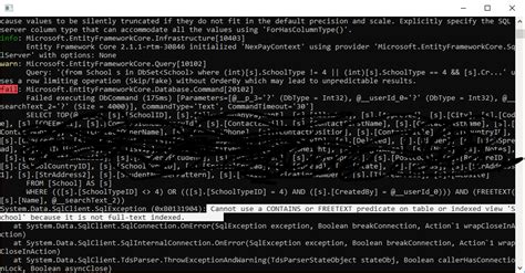 EF Core Full Text Search Issue Issue Dotnet Efcore GitHub