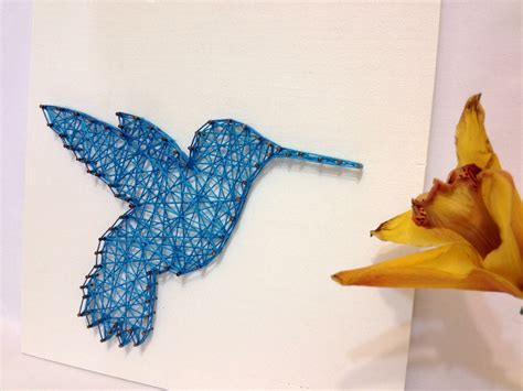 Diy String Art Pattern Hummingbird Bird Pattern And Tutorial