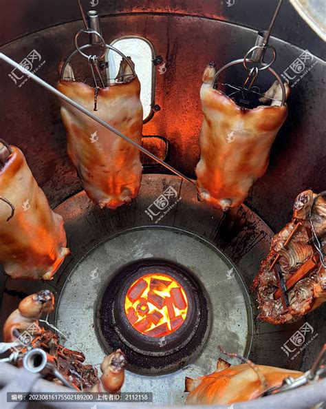 明炉烧乳猪 饮食制作 食品餐饮 摄影素材 汇图网www huitu