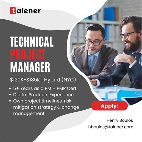 Talener On Linkedin Technical Hybrid Nyc Pmp