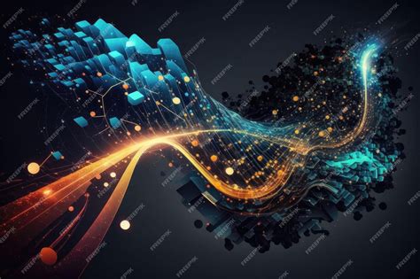 Premium Photo Artificial Intelligence Big Data Information Flow Technology Background Ai