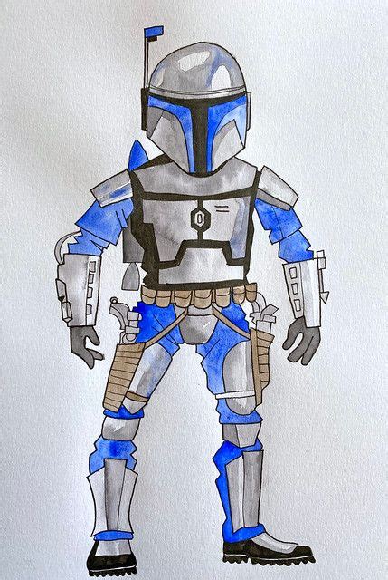 Star Wars Jango Fett Star Wars Cartoon Star Wars Drawings Star Wars Art