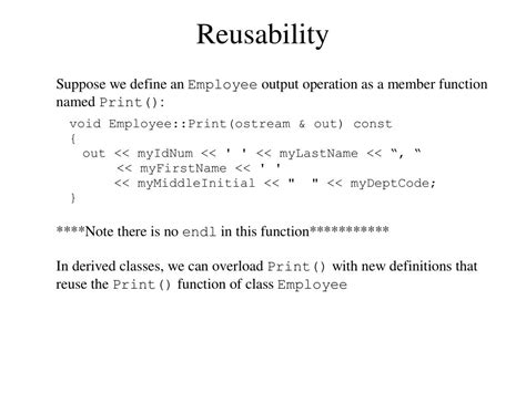 Ppt Oop Reusable Code Powerpoint Presentation Free Download Id