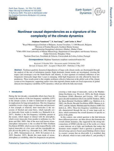 Pdf Nonlinear Causal Dependencies As A Signature Of The Complexity Of