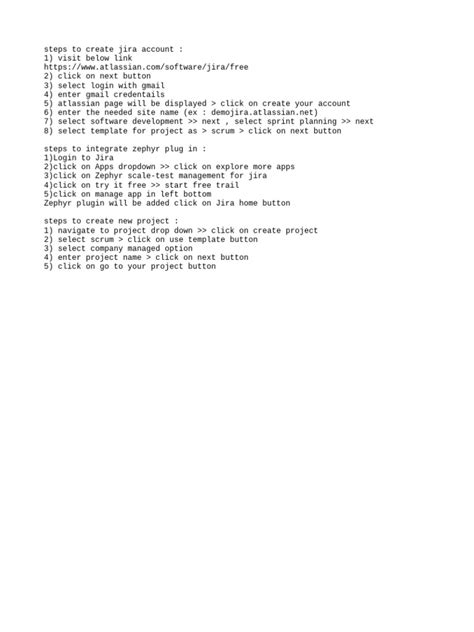 Steps To Create Jira Account A6 Batch Pdf