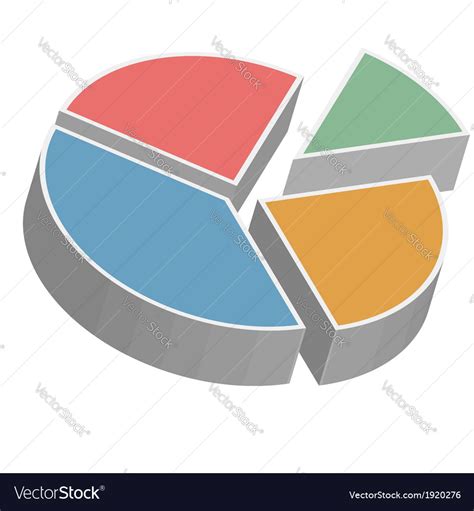 Isometric Pie Chart Royalty Free Vector Image VectorStock