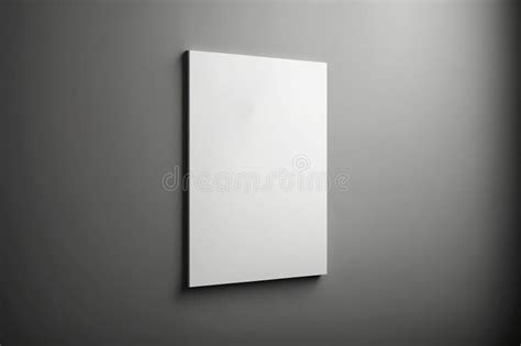 White Poster Display On A Soft Grey Wall Background Generative Ai Stock Illustration