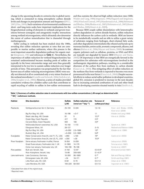 Solution Sulfate Reducing Microorganisms In Wetlands Fameless Actors In Carbon Cycling And