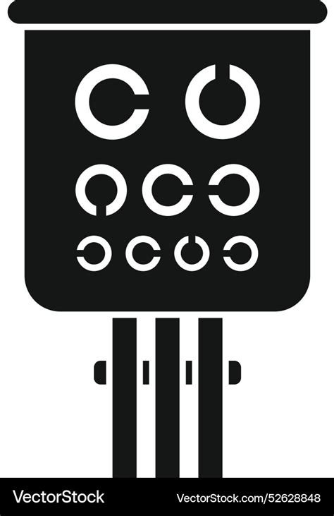 Eye Test Chart Showing Different Size Letters For Vector Image