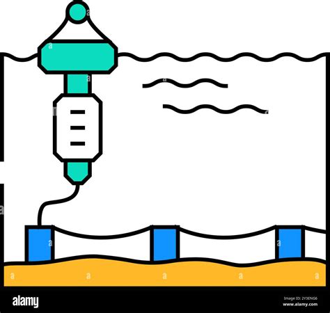 Floating Platform Tidal Power Icon Color Illustration Stock Vector Image And Art Alamy