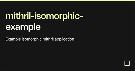 Mithril Isomorphic Example Codesandbox