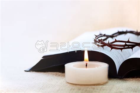 촛불 가시면류관 가시관 성경책 십자가 사진 이미지 일러스트 캘리그라피 Artin작가