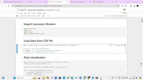 Developed A House Price Prediction Project Using Python Scikit Learn And Tensorflow Sundari