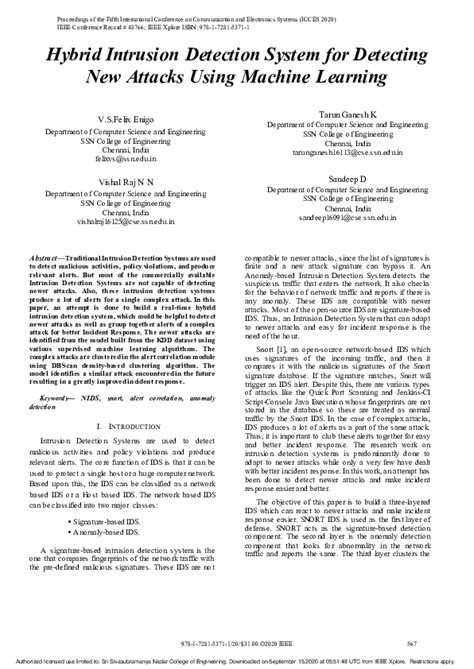 pdf hybrid intrusion detection system for detecting new attacks using