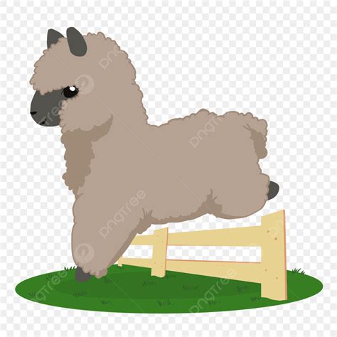울타리 그림 일러스트 만화를 뛰어 넘는 귀여운 알파카 귀여운 알파카 알파카 클립 아트 알파카 점프 Png 일러스트 및 Psd 이미지 무료 다운로드 Pngtree