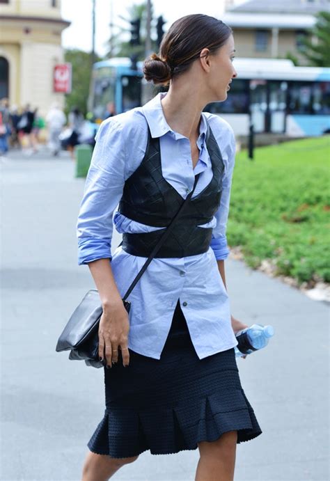 How To Style A Leather Harness Street Style Get The Look Lanvin Giamba Vogue