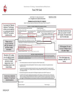 Fillable Online STEM OPT Report Form Stevens Institute Of Technology Fax Email Print PdfFiller
